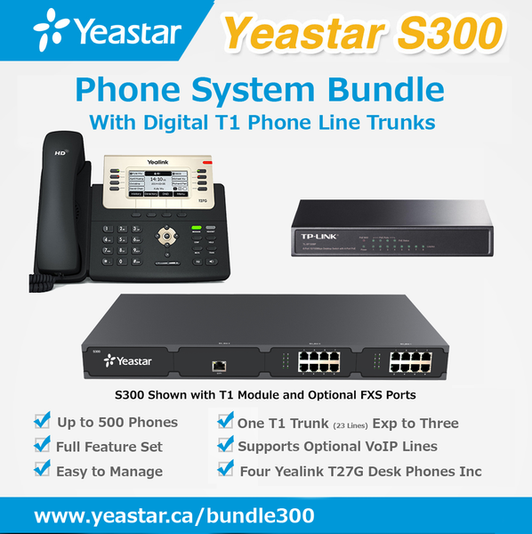Digital T1 Phone System Bundle for Non-VoIP Phone Lines and up to 500 ...